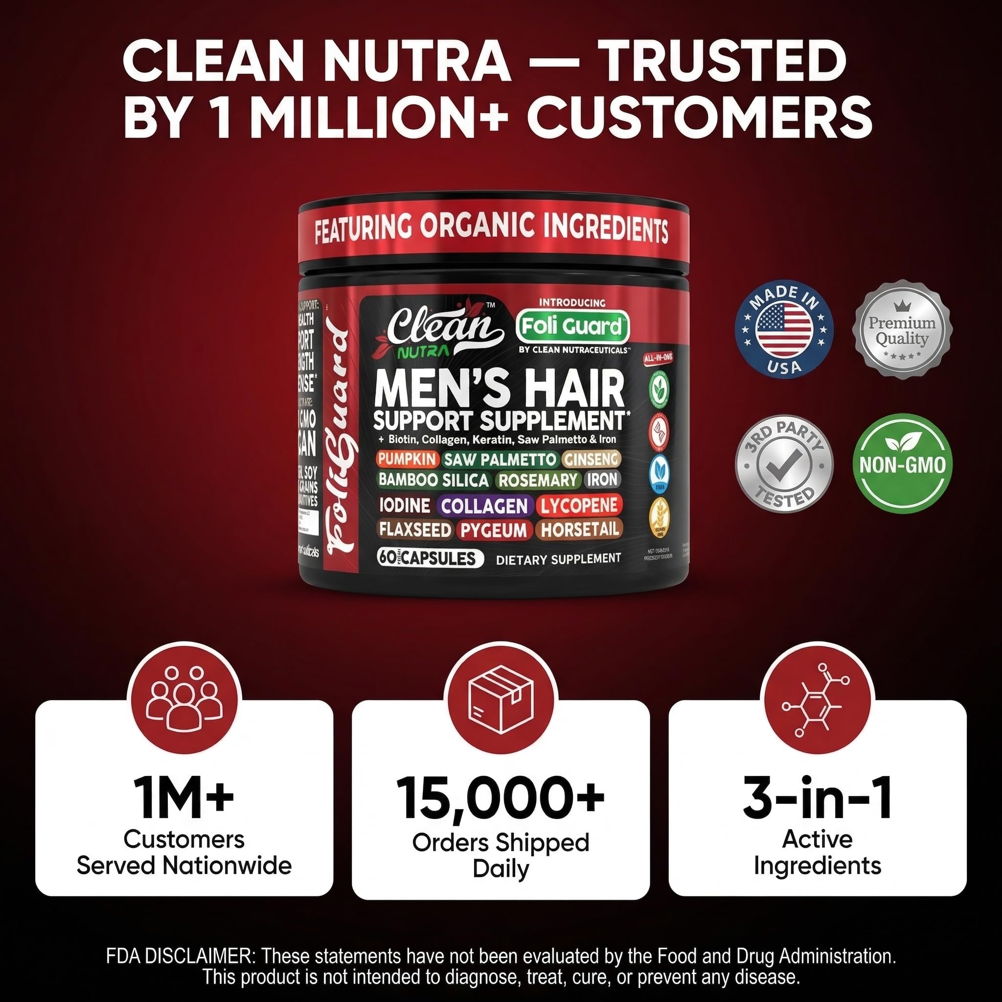 hair health support with saw palmetto