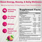 Hair Skin and Nails gummies with essential nutrients