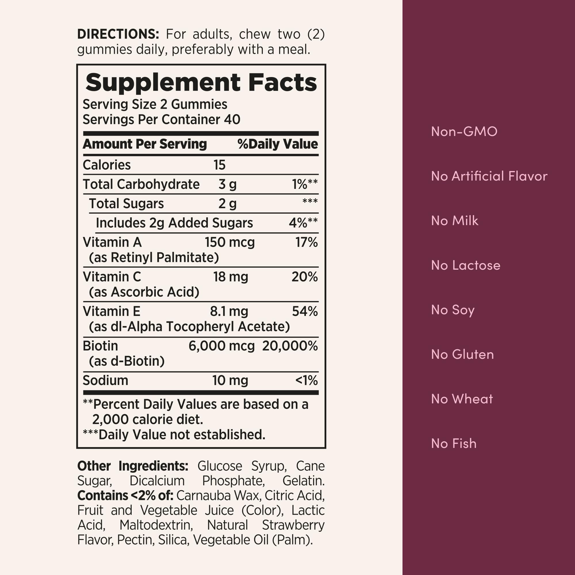 Hair, skin, and nails health formula