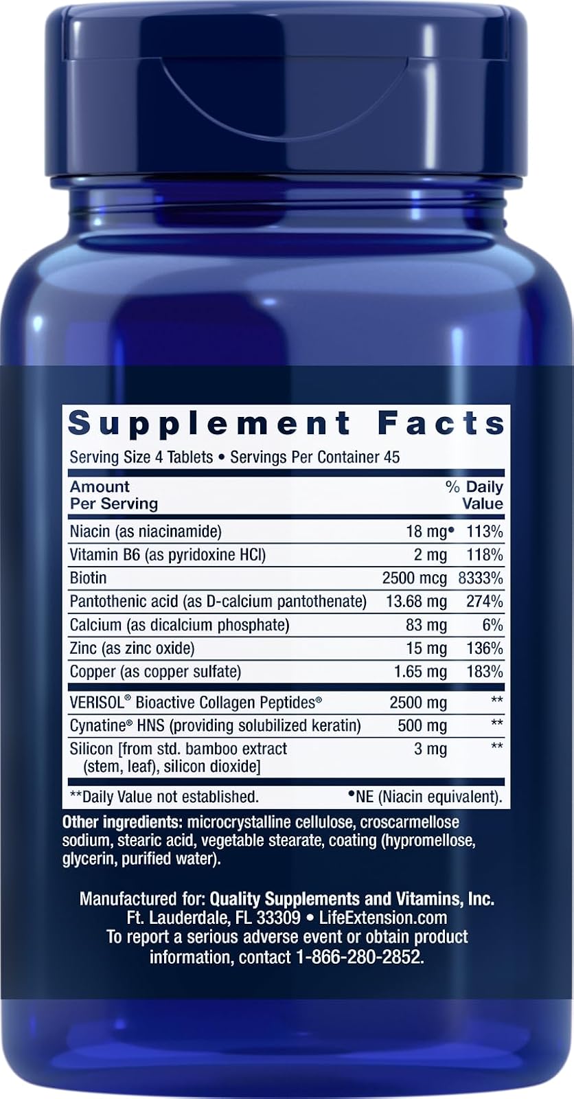 Hair, skin, and nails support formula
