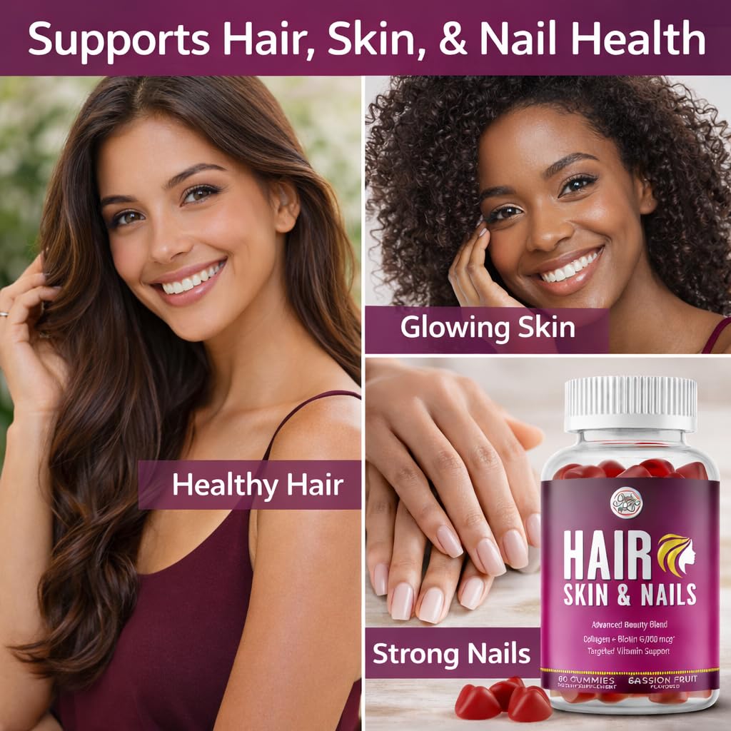 hair skin nails gummies with biotin