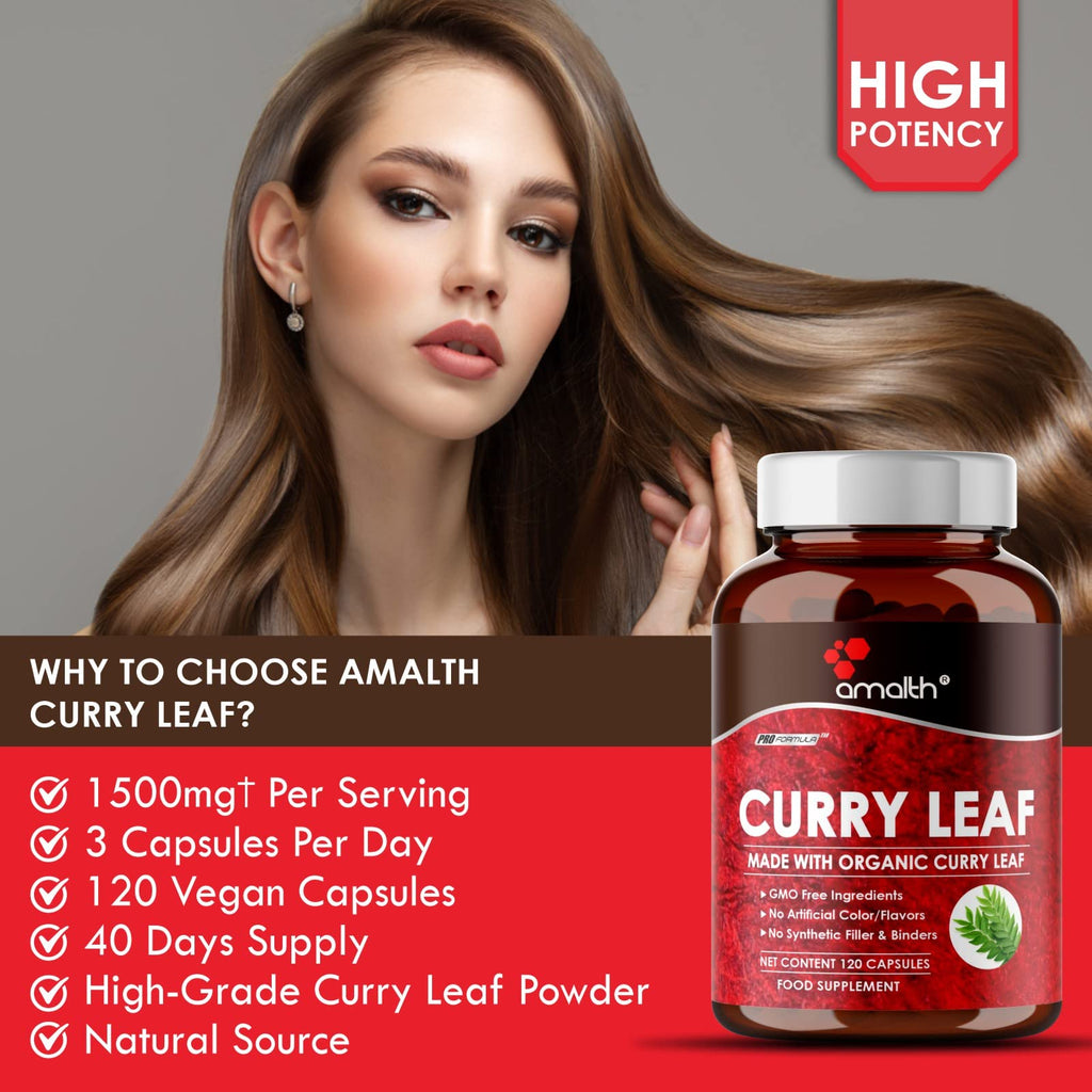 hair support with curry leaf powder