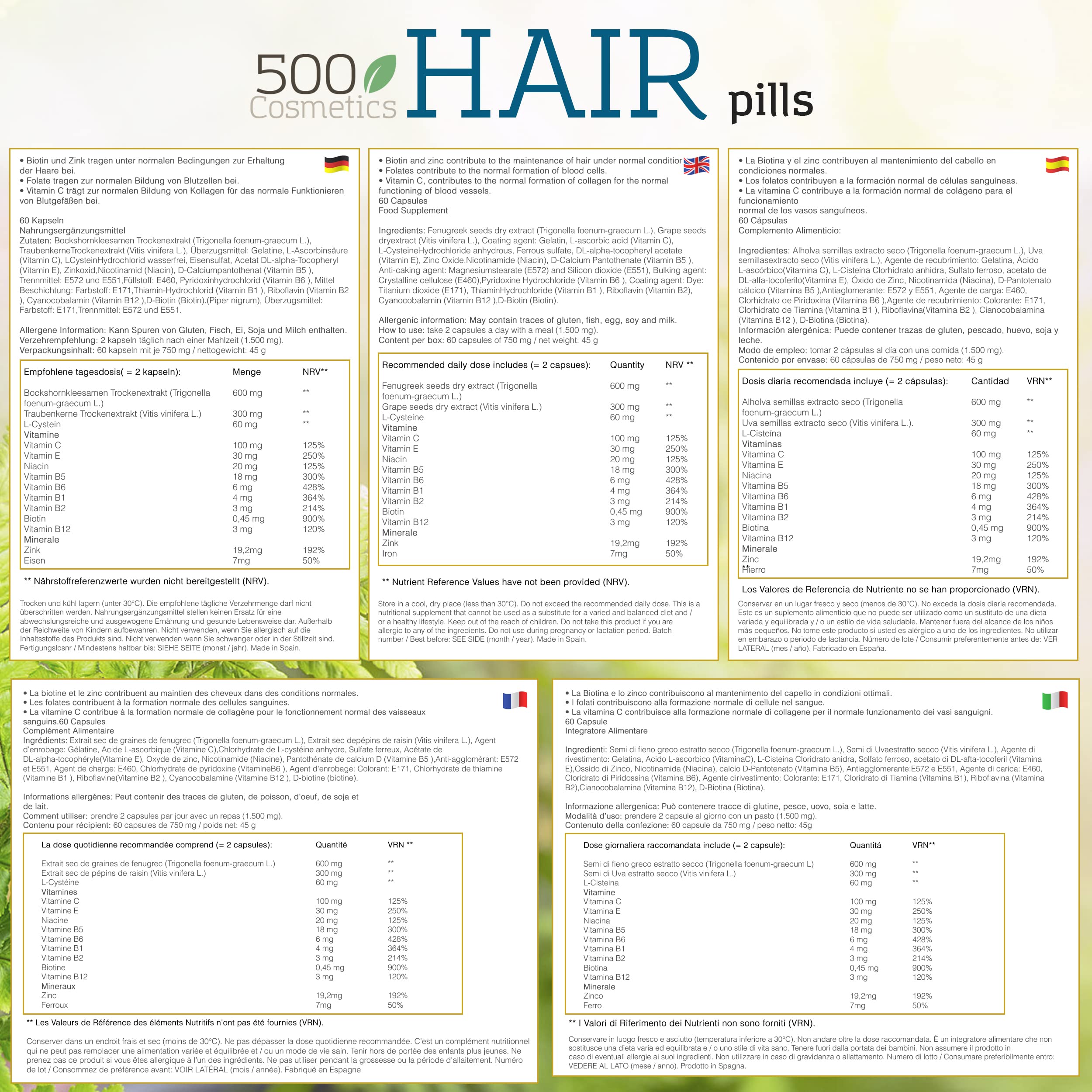 hair vitality blended vitamin supplements