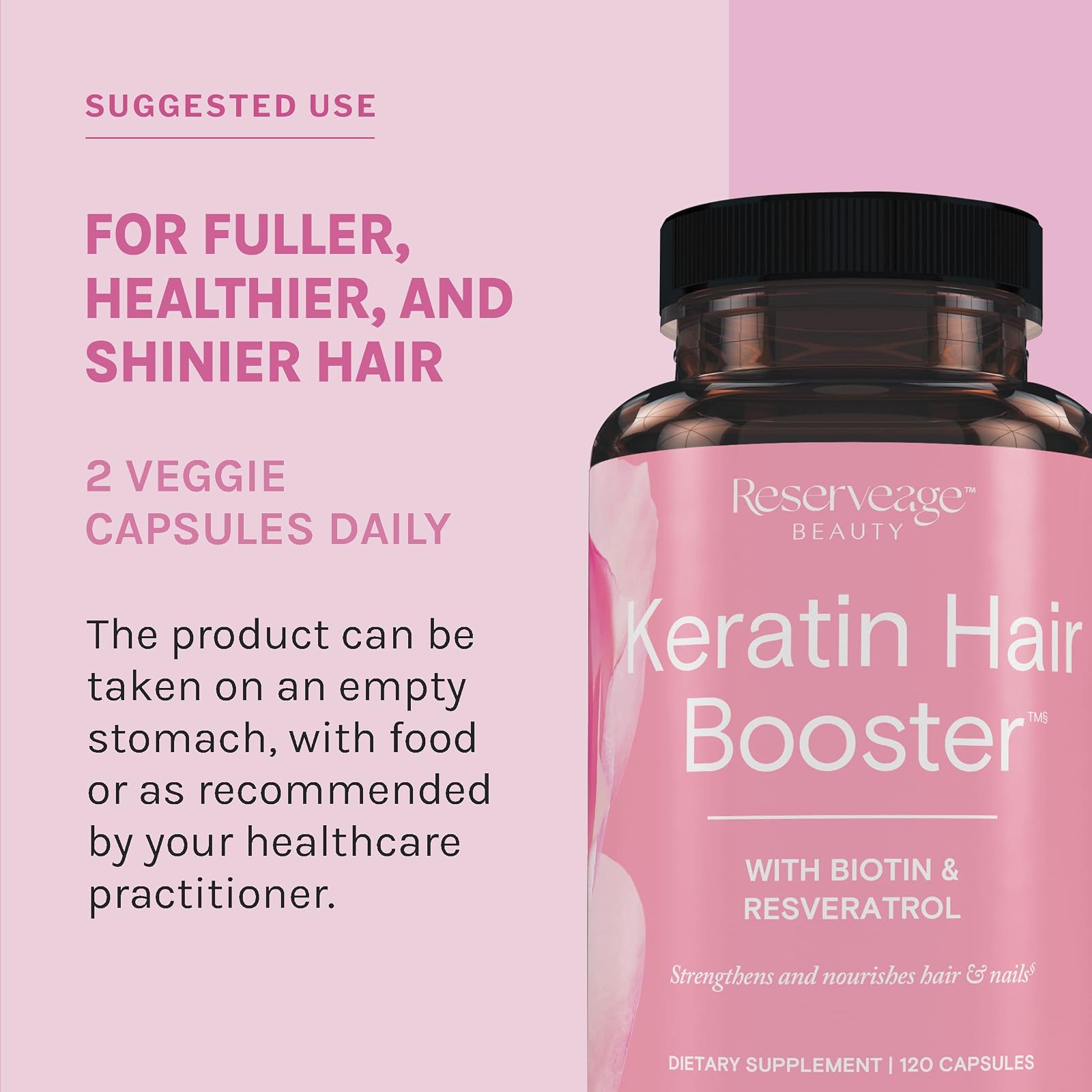Hair vitality with Reserveage biotin