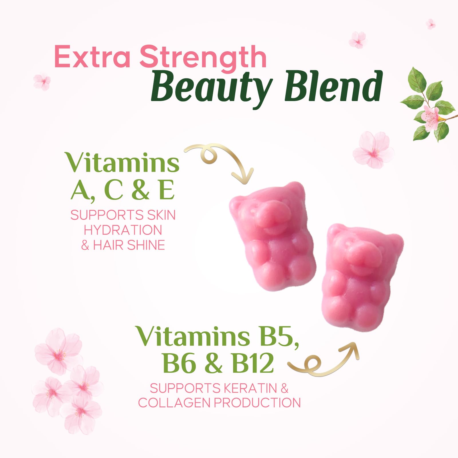 Hair vitamins with essential nutrients