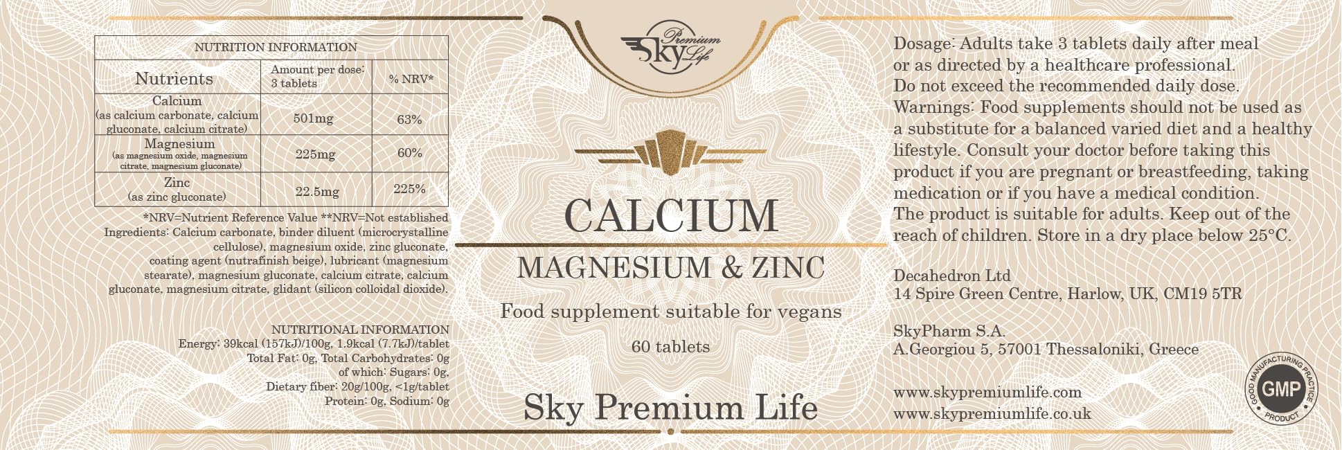 Halal certified calcium for dietary needs