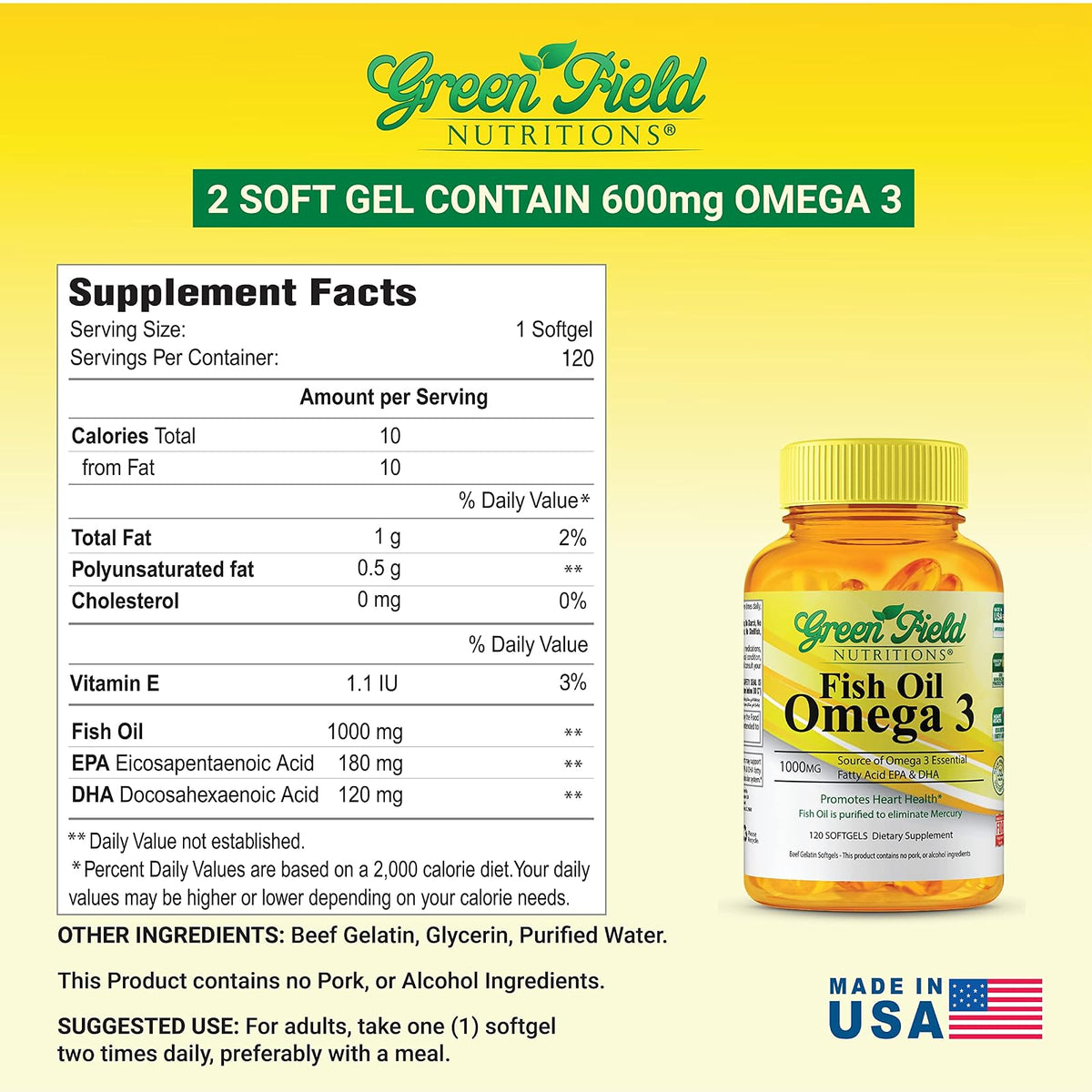 Halal certified fish oil supplement