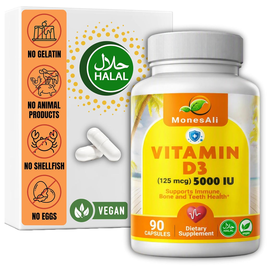 Halal Vitamin D3 5000 IU capsules