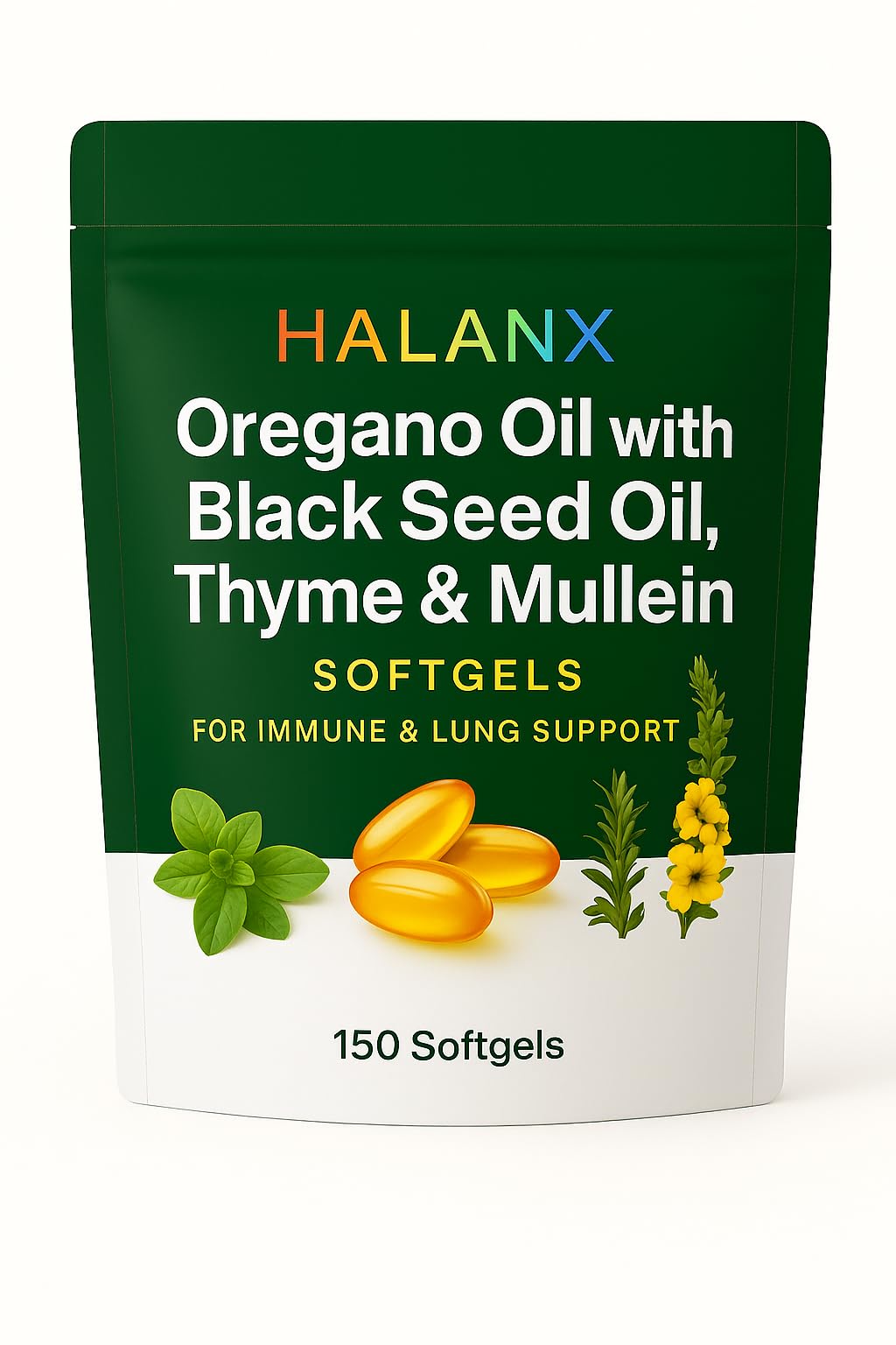 Halanx oregano oil softgels