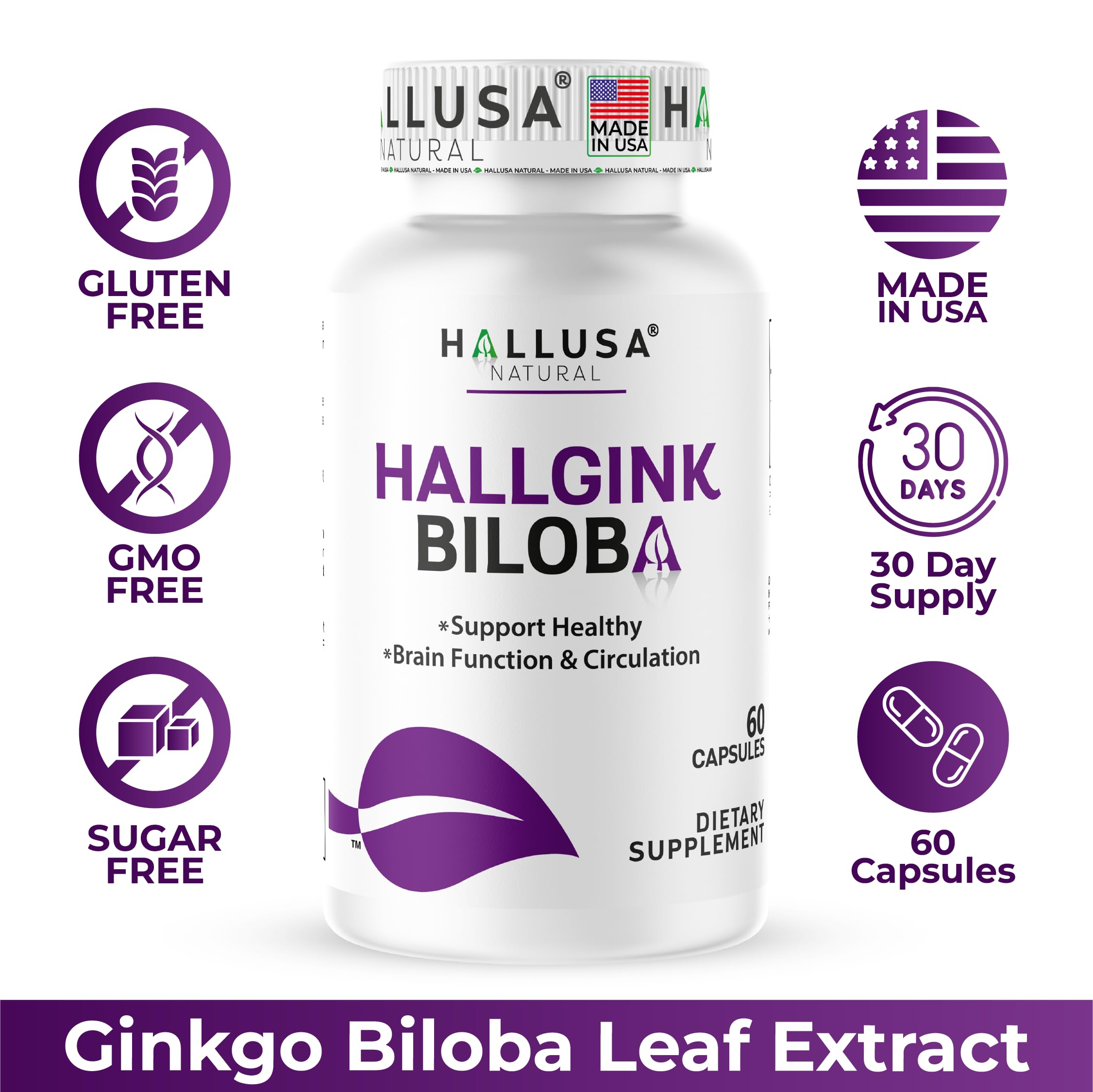 Hallusa ginkgo biloba for daily focus