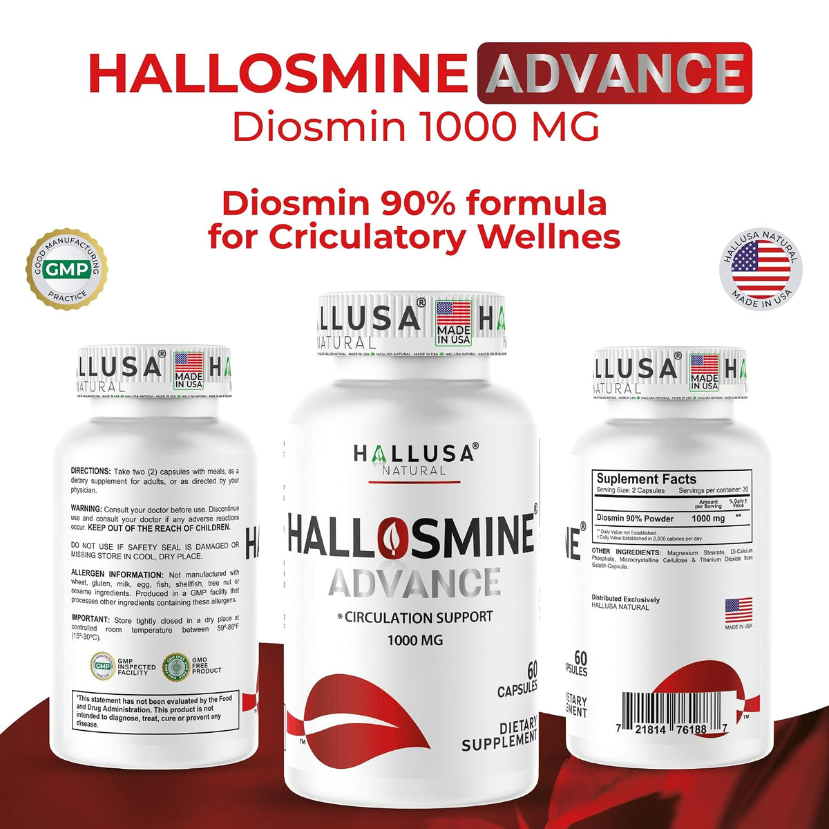 Hallusa Hallosmine Advance vitamins for daily wellness