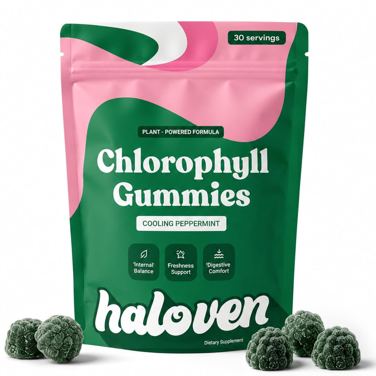 Haloven peppermint chlorophyll gummies