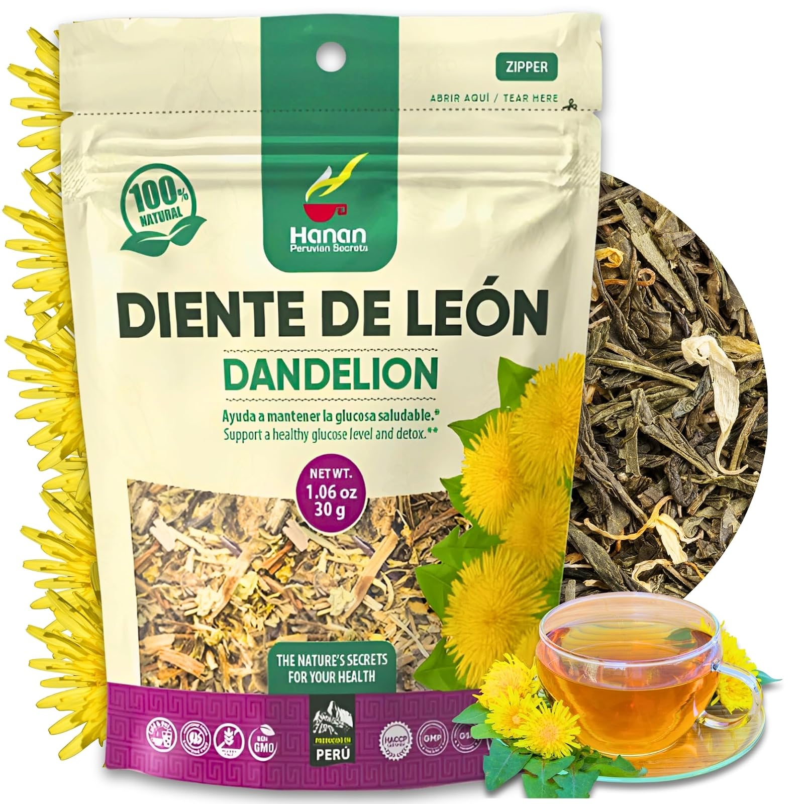 Hanan dandelion root herbal tea