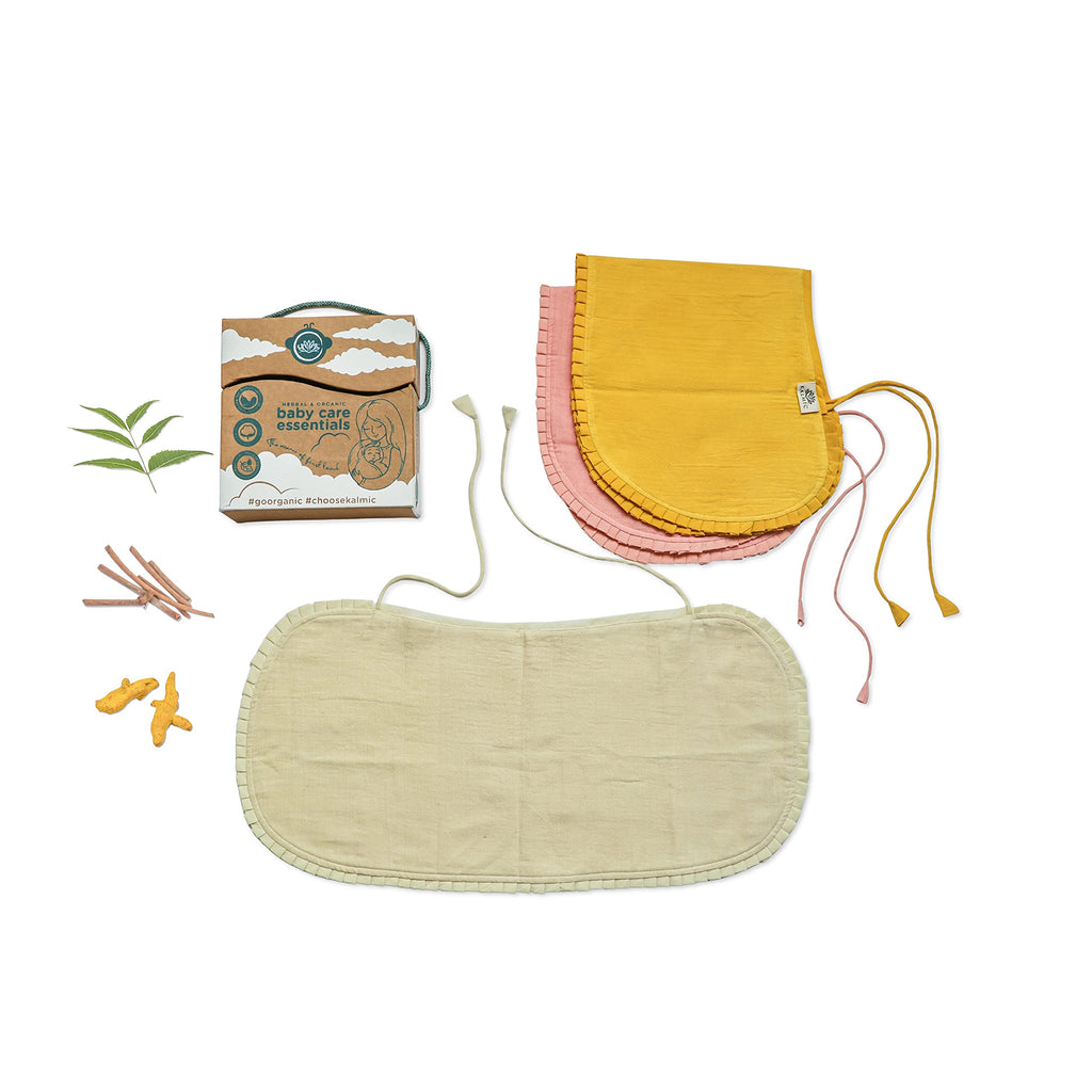 hand dyed organic burp cloths