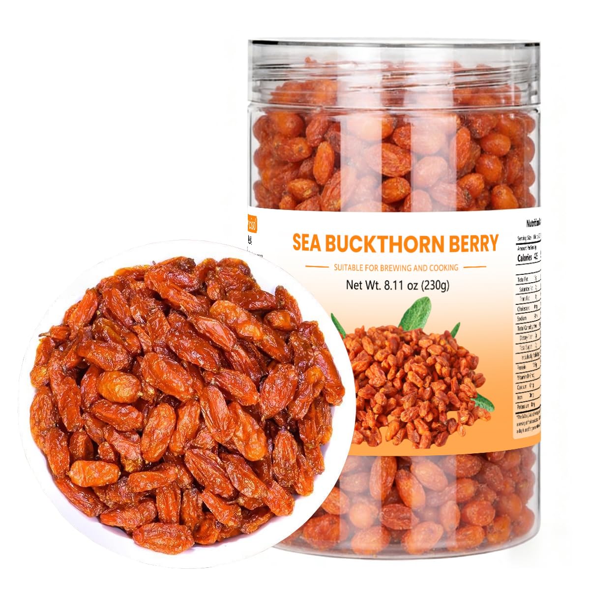 hand picked dried sea buckthorn berries