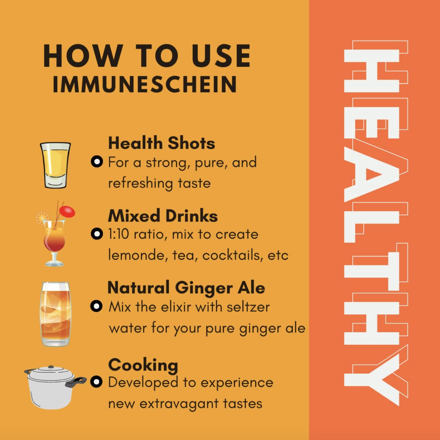 handcrafted ginger supplement shots