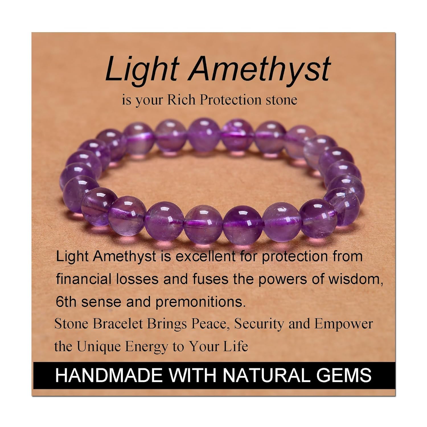 handmade gemstone bracelet amethyst