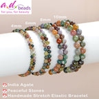 handmade Indian Agate bead bracelet