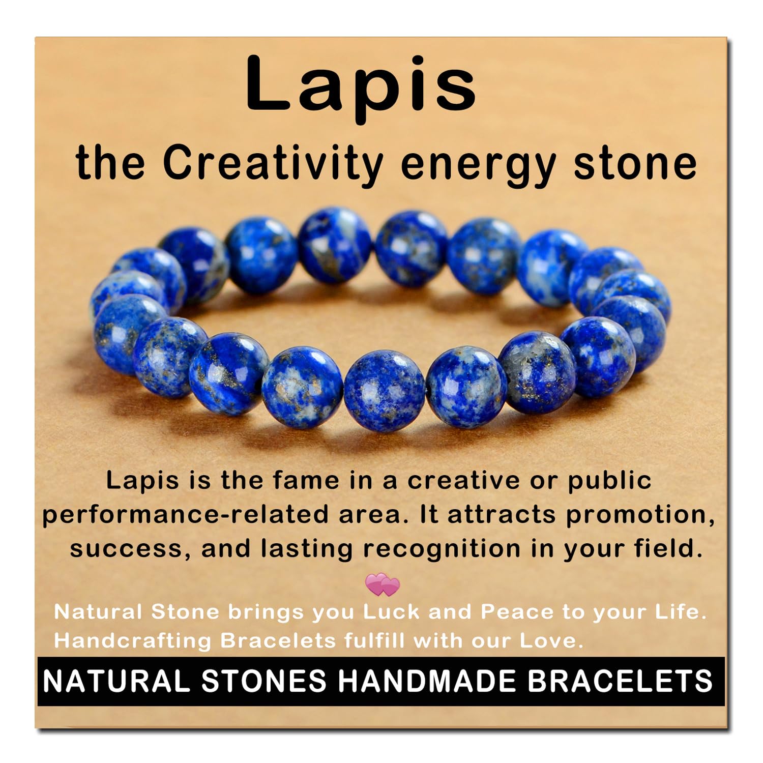 handmade lapis lazuli bracelet