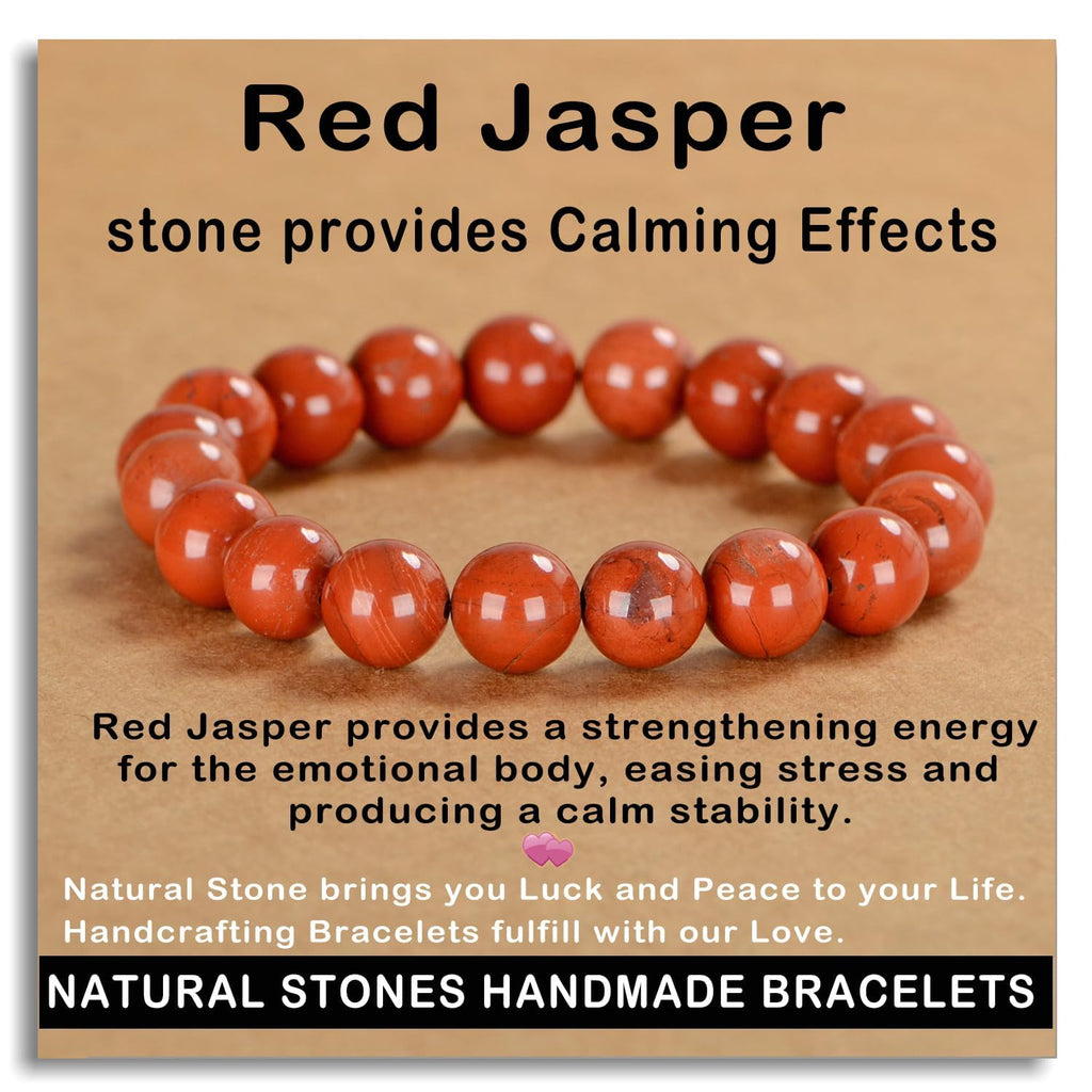 handmade red jasper bracelet