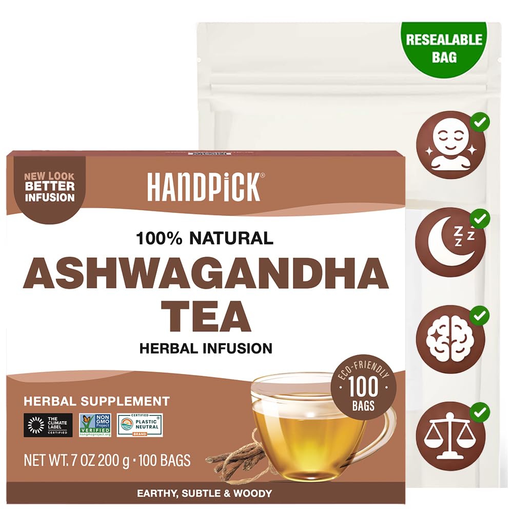 handpick ashwagandha teabags for relaxation