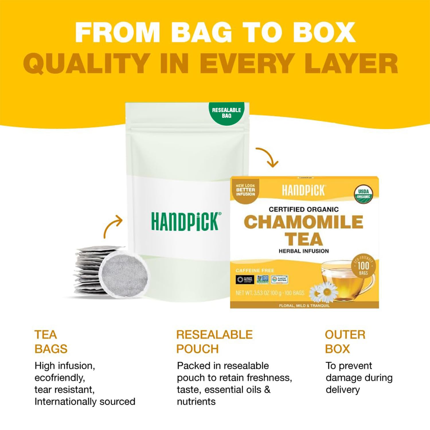 handpick chamomile tea for stress relief