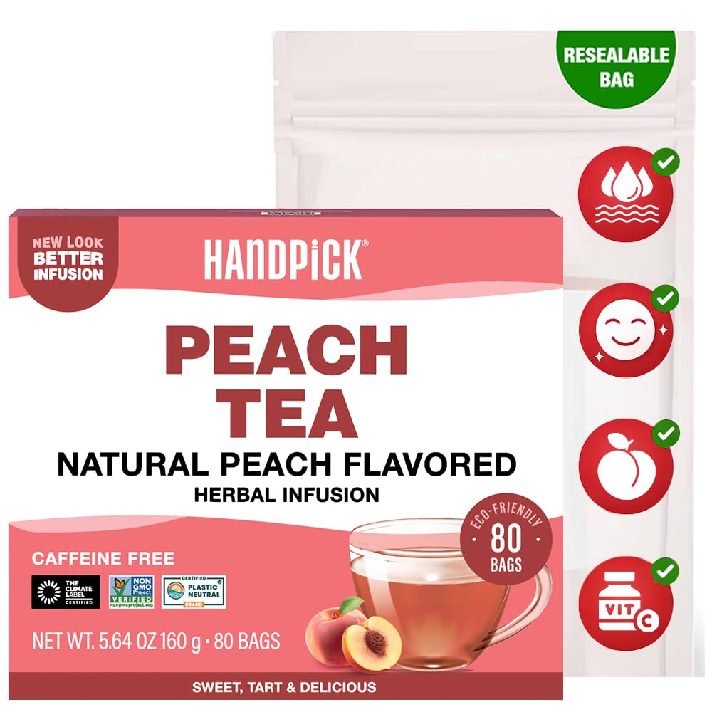 HANDPICK peach tea bags 80 count