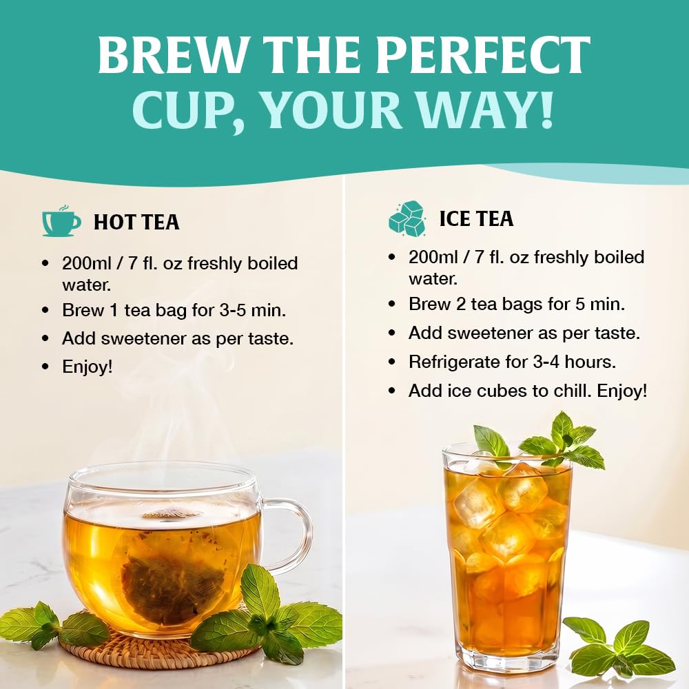 HANDPICK spearmint tea for a refreshing brew