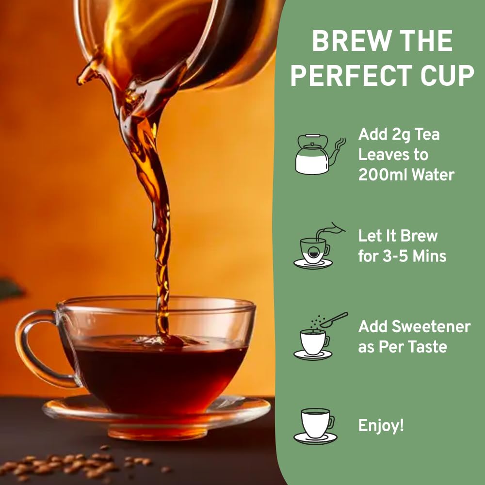 handpicked Earl Grey tea leaves