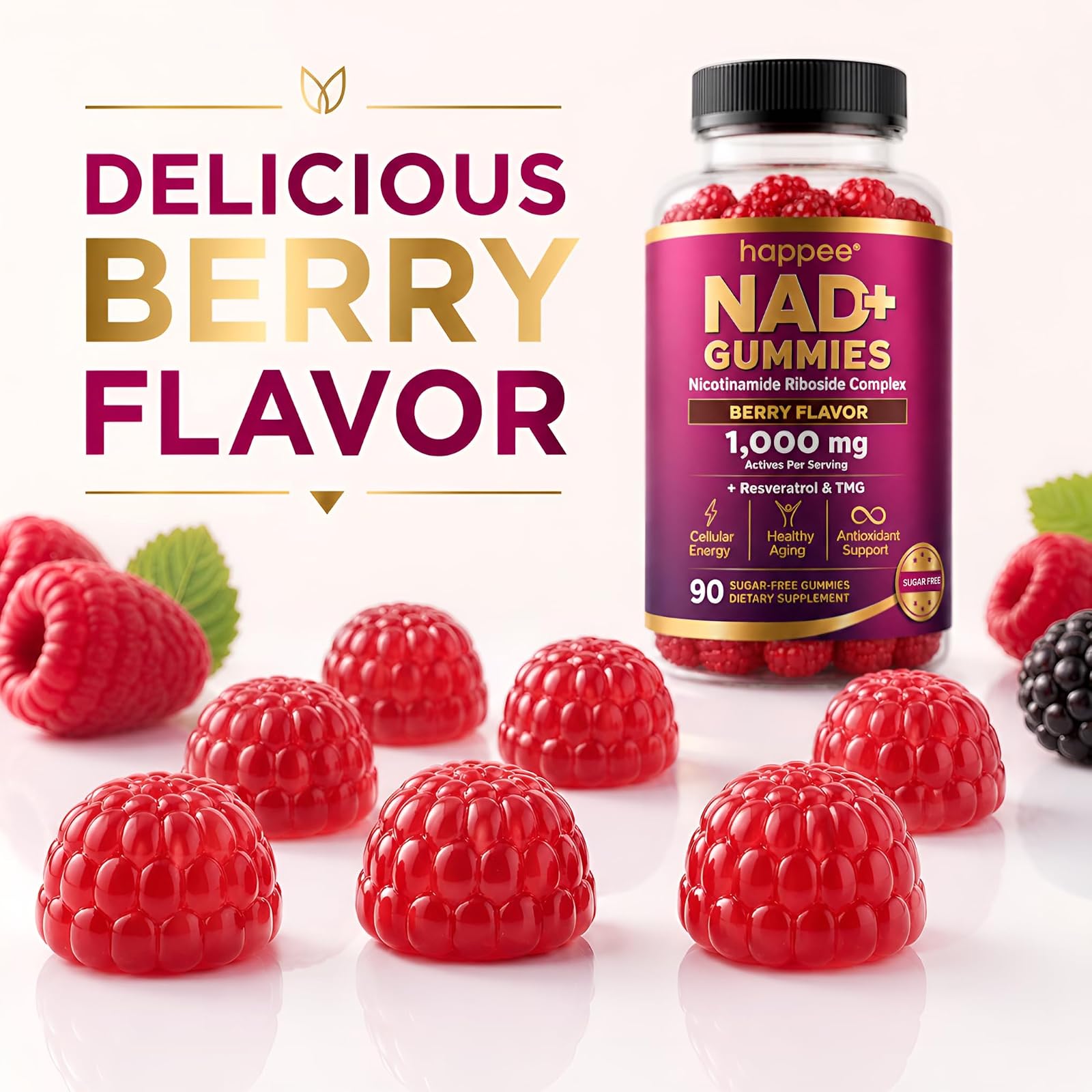 Happee gummies for enhanced mental clarity