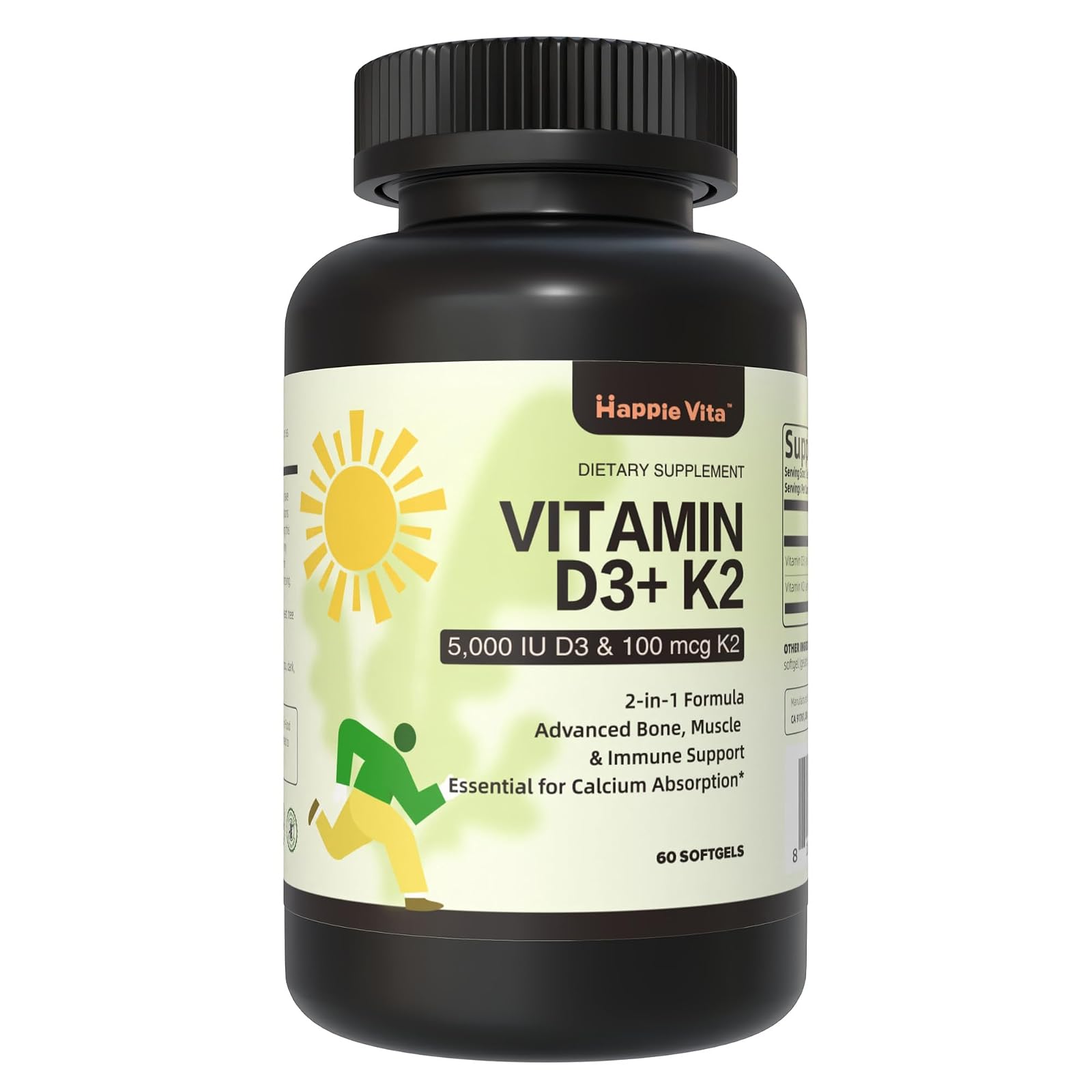 HappieVita Vitamin D3 K2 benefits