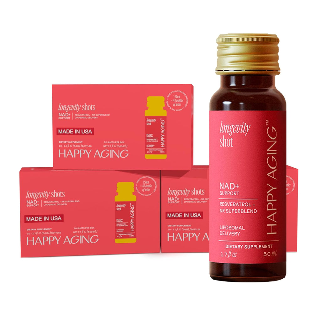 Happy Aging NAD+ Resveratrol shots