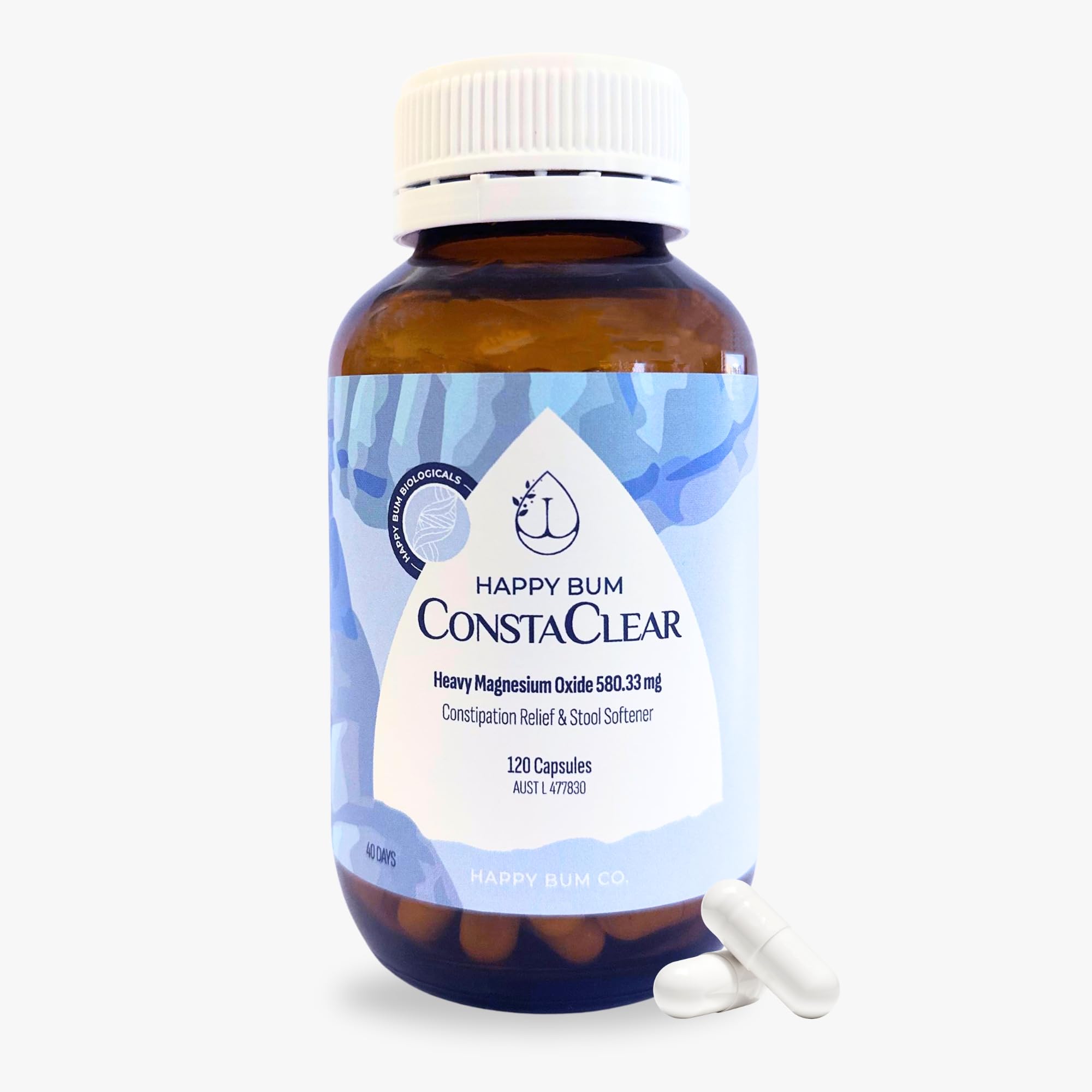 Happy Bum magnesium glycinate capsules