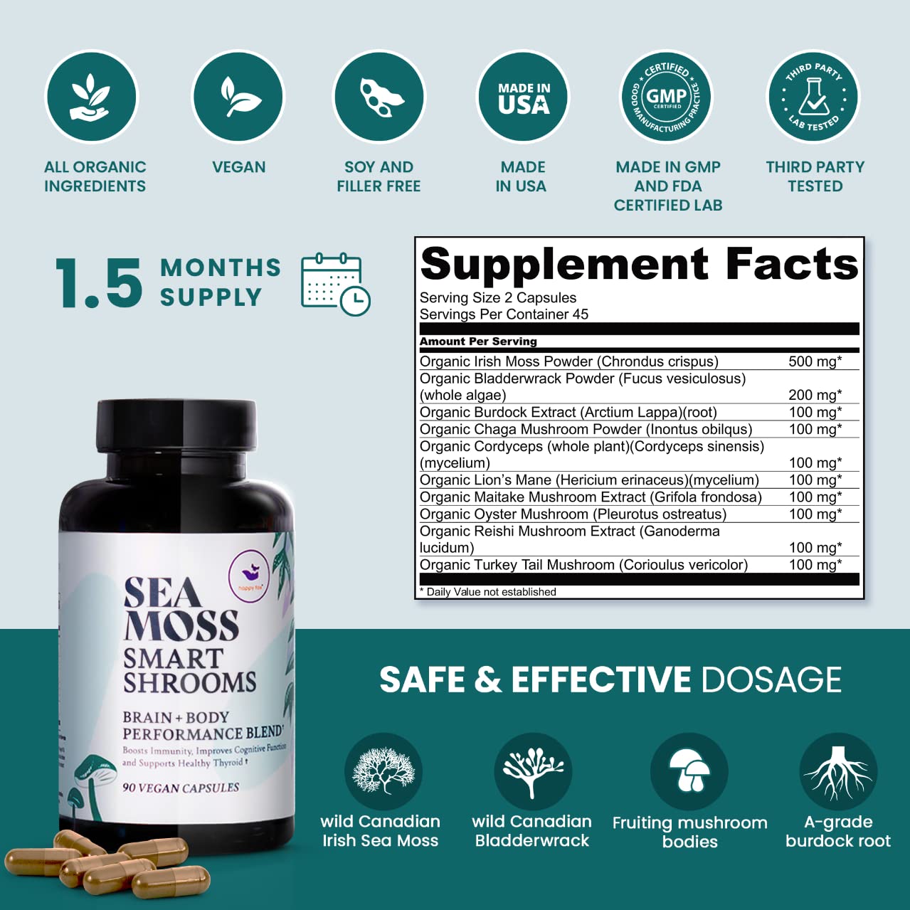 HAPPY FOX mushroom complex capsules