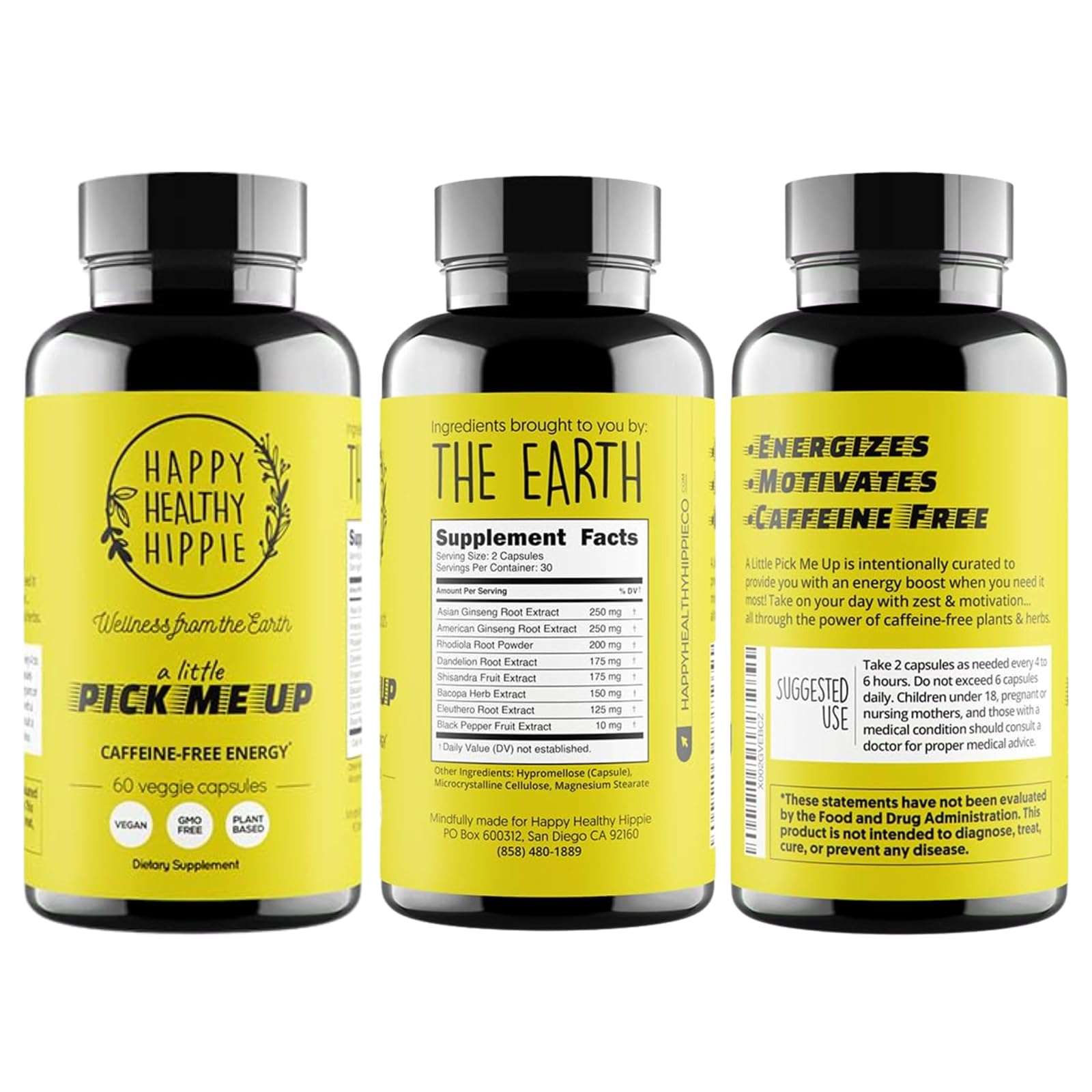 Happy Healthy Hippie herbal supplement capsules