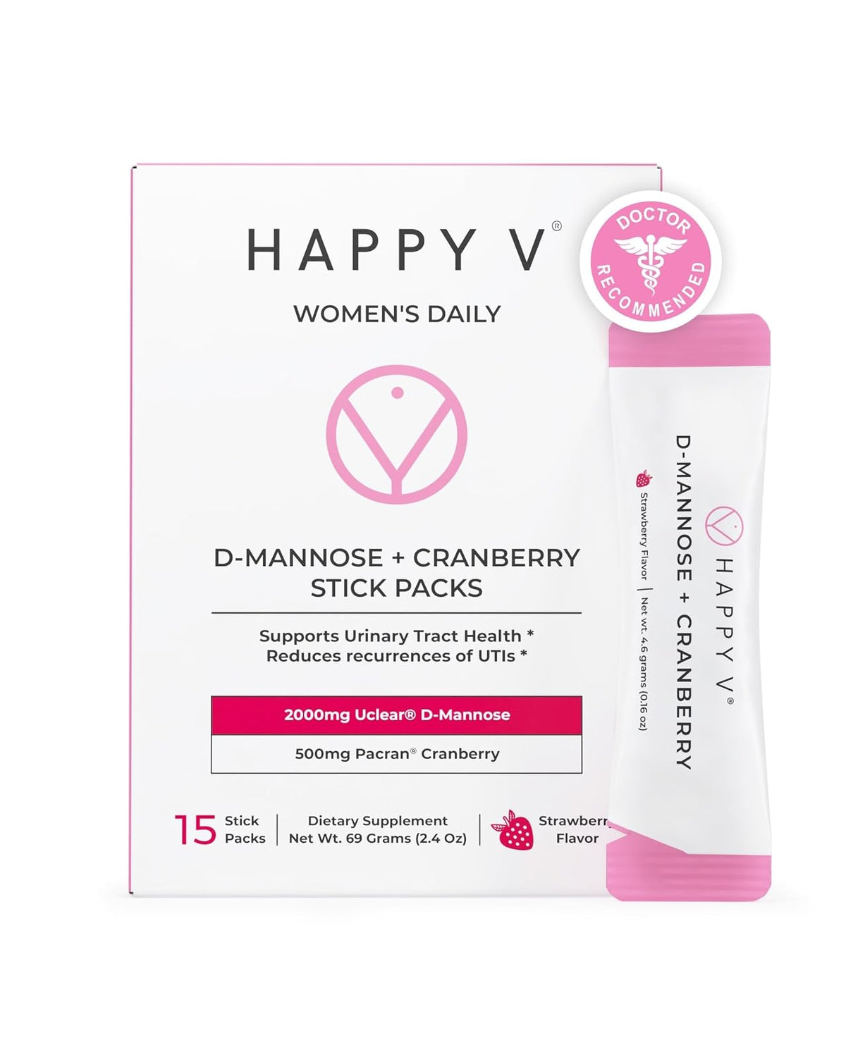 Happy V cranberry D-Mannose benefits