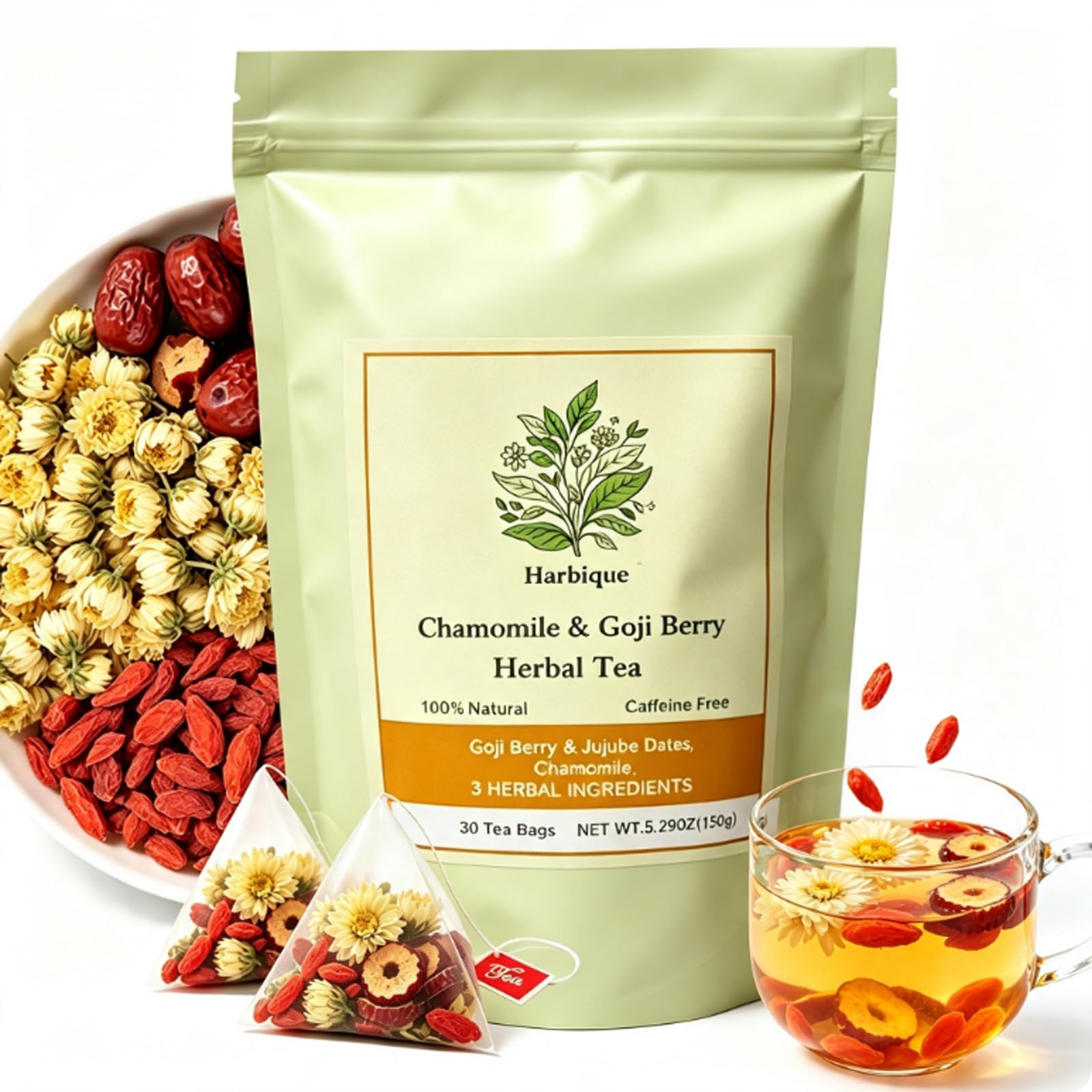 Harbique organic chamomile tea bags