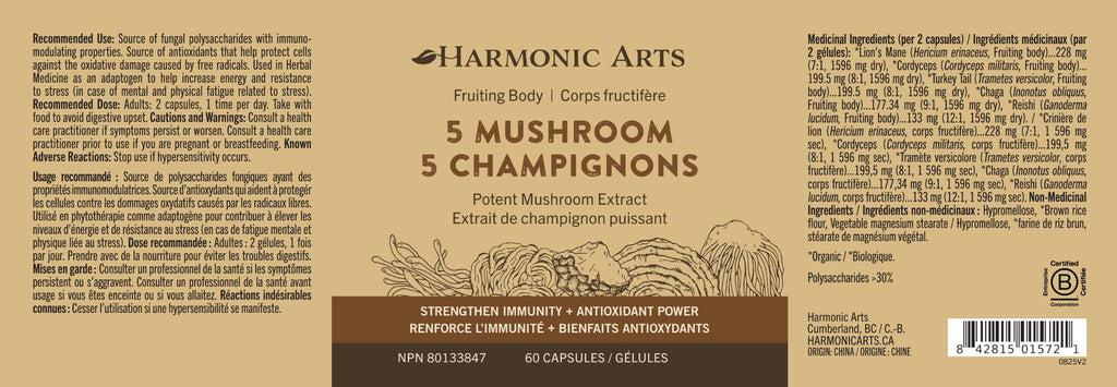 Harmonic Arts mushroom capsules for wellness