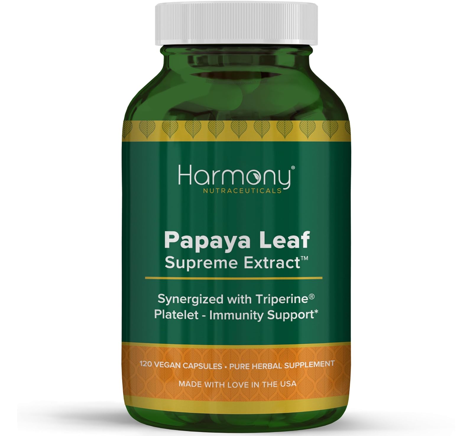 Harmony Nutraceuticals papaya leaf capsules