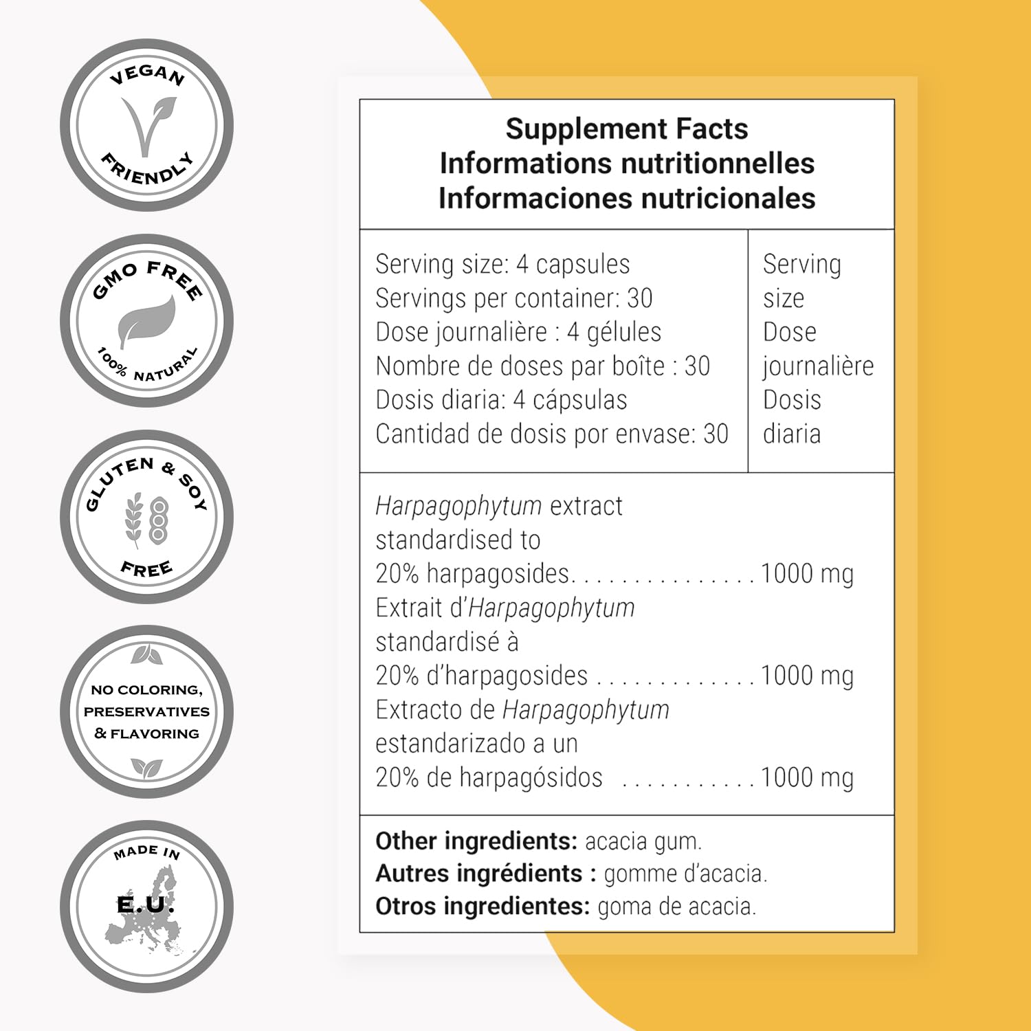 Harpagophytum 1000 mg for natural support