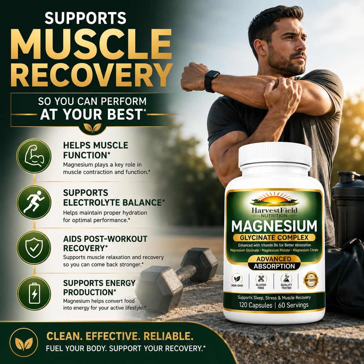 HarvestField Nutrition magnesium capsules