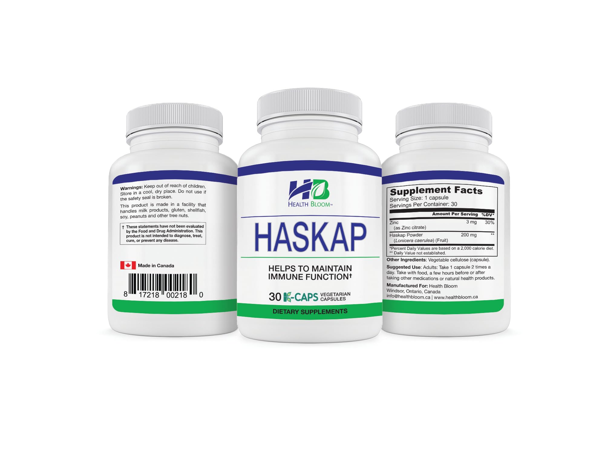 Haskap berry wellness capsules