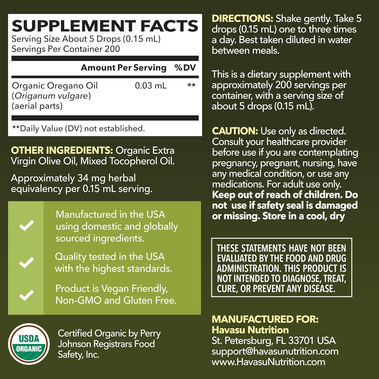 HAVASU oregano oil for immunity