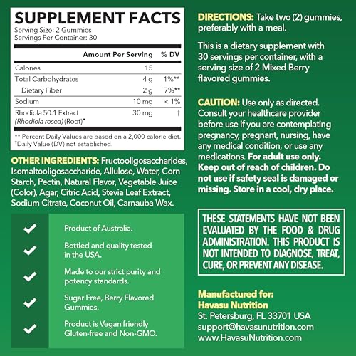 HAVASU Rhodiola Rosea benefits