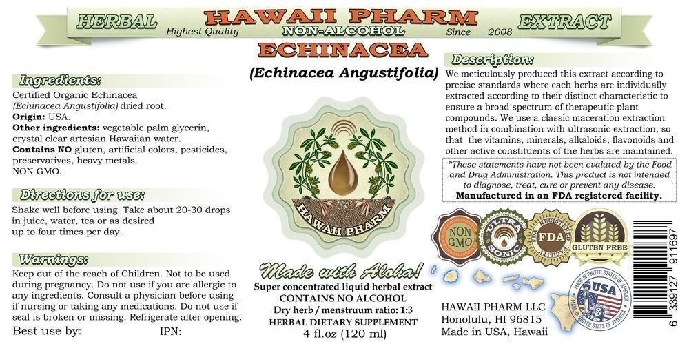 Hawaii Pharm echinacea herbal supplement