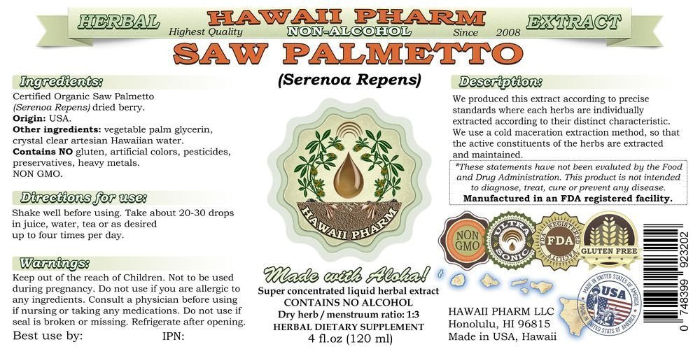 Hawaii Pharm saw palmetto tincture