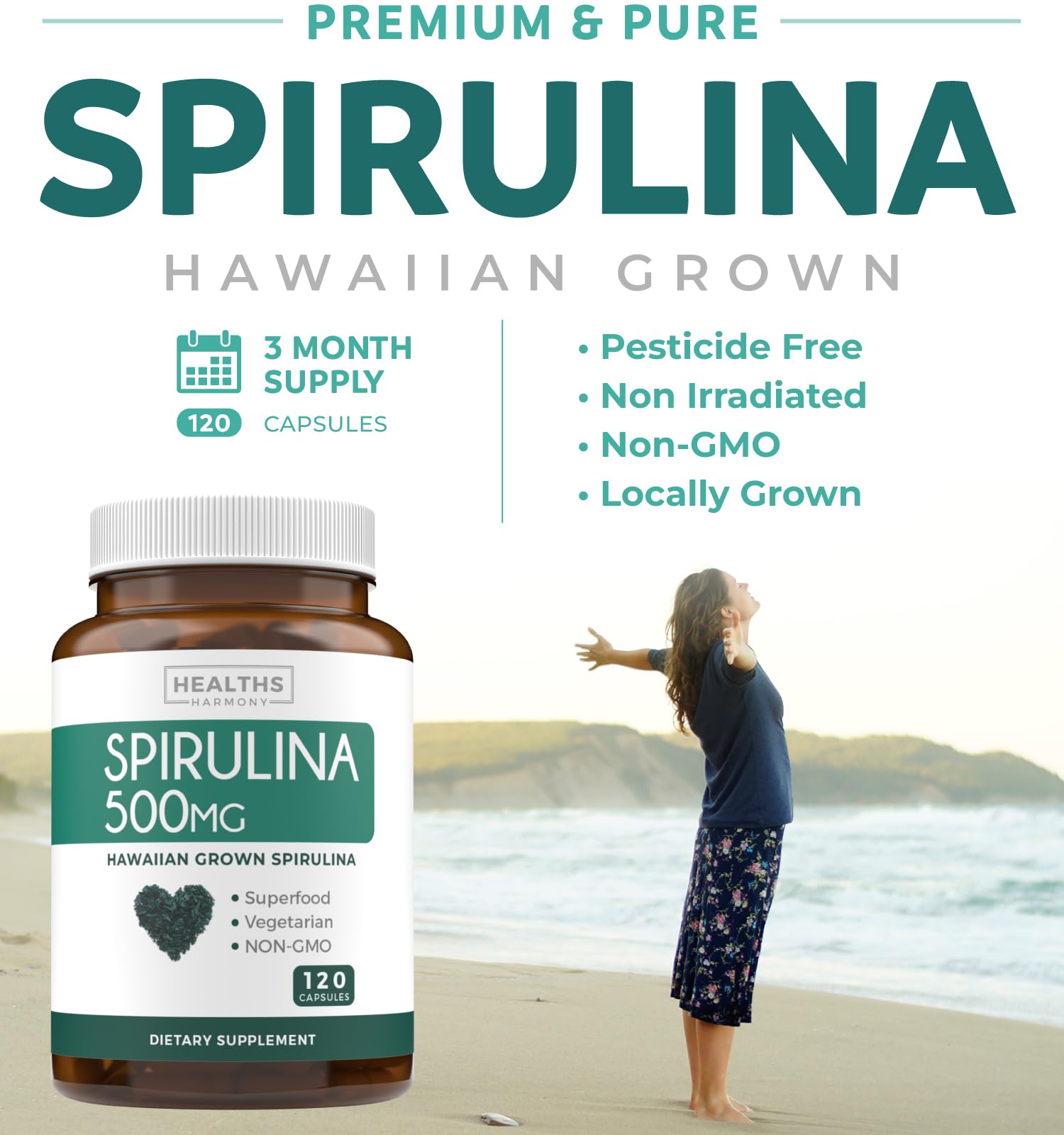 Hawaiian blue green algae capsules