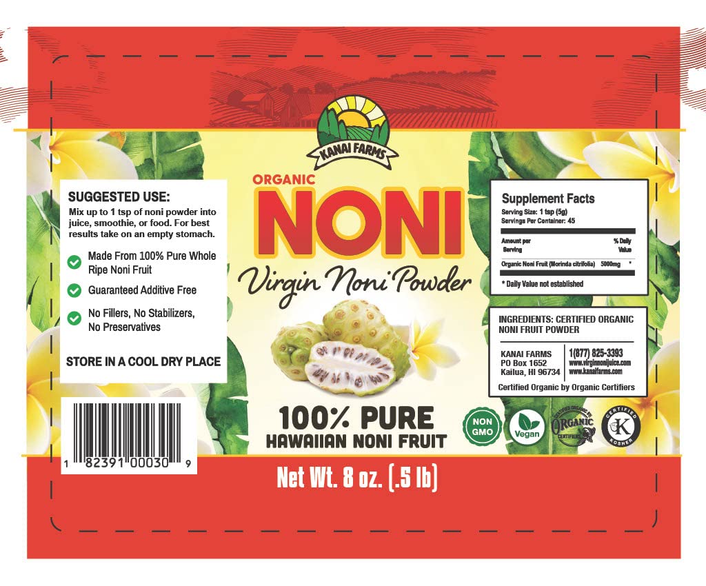 Hawaiian noni powder for vitality