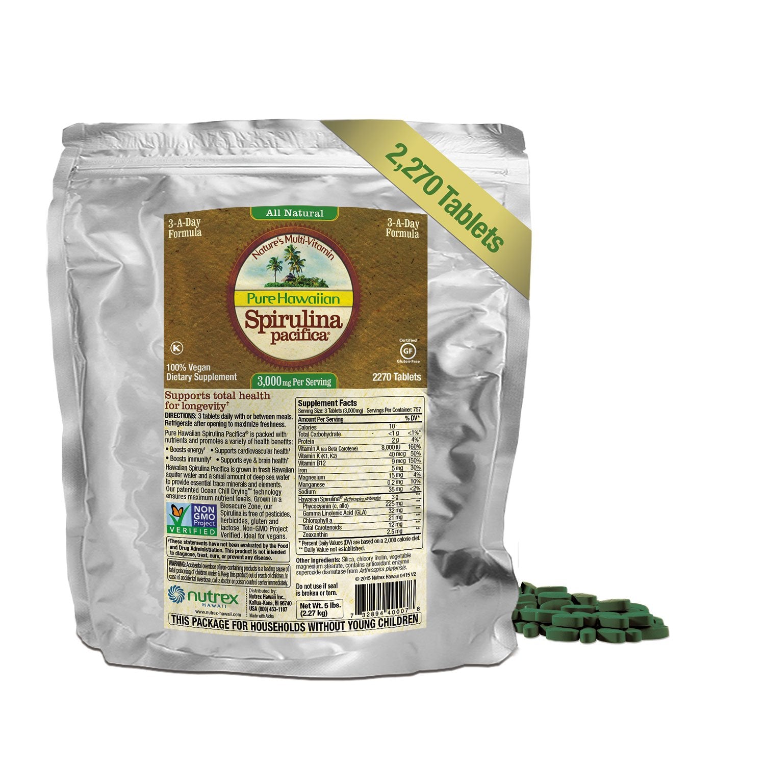 Hawaiian spirulina for nutritional support