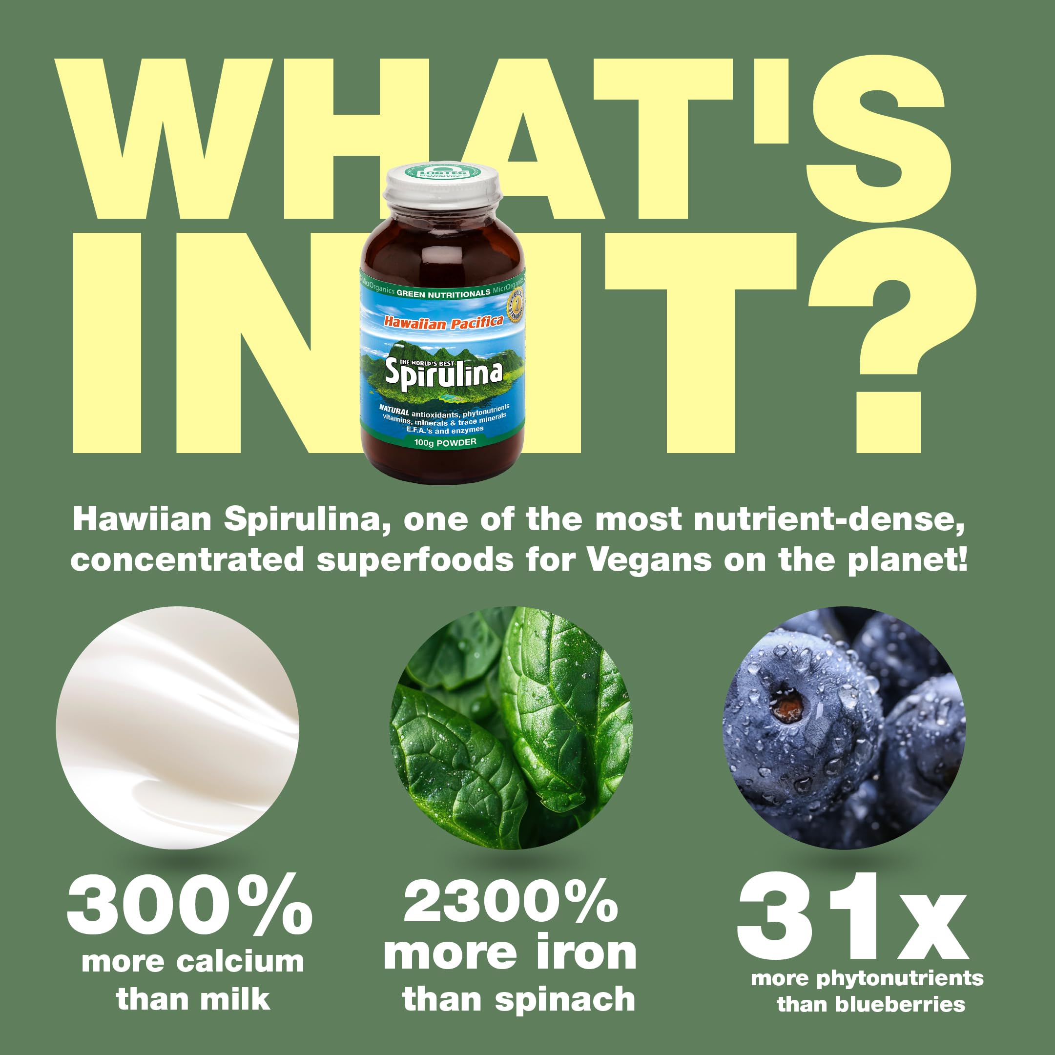 Hawaiian spirulina for wellness